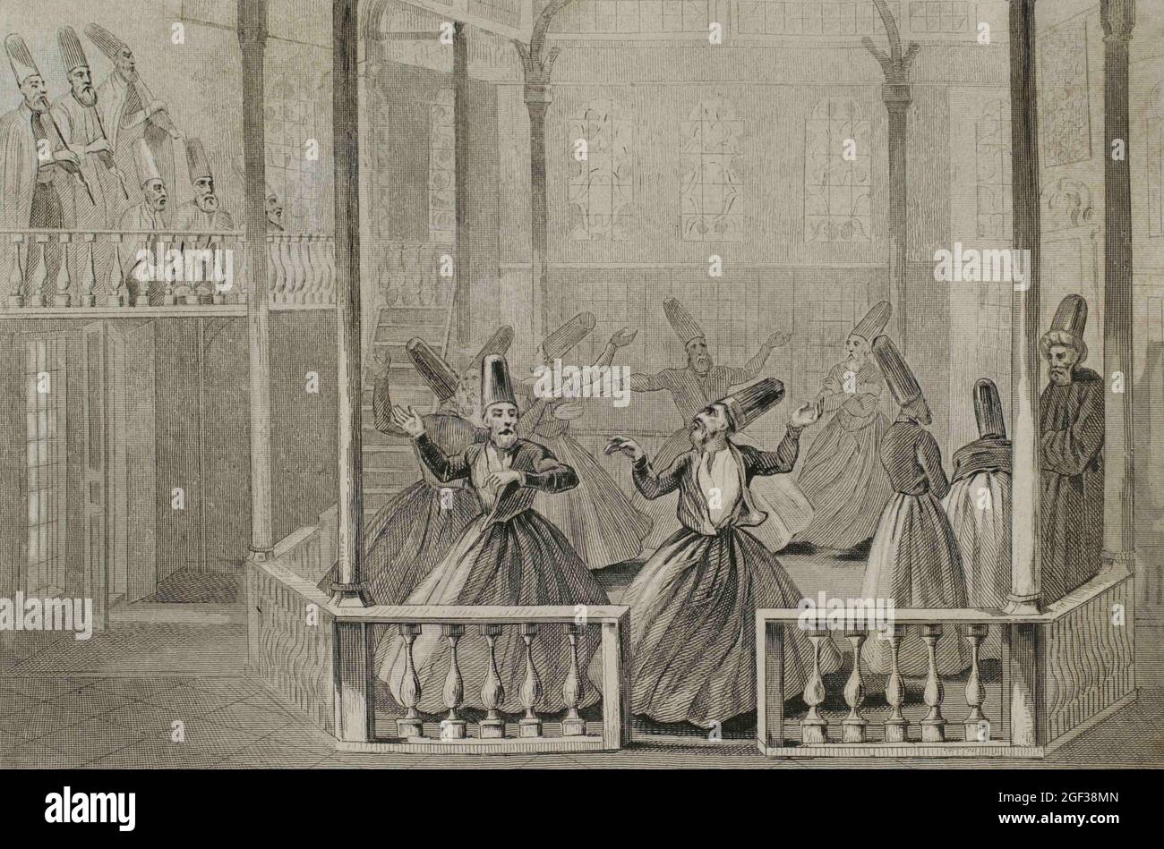 Ottoman Empire. Turkey. Whirling Derviches. Mevlevi Order. The whirling ...