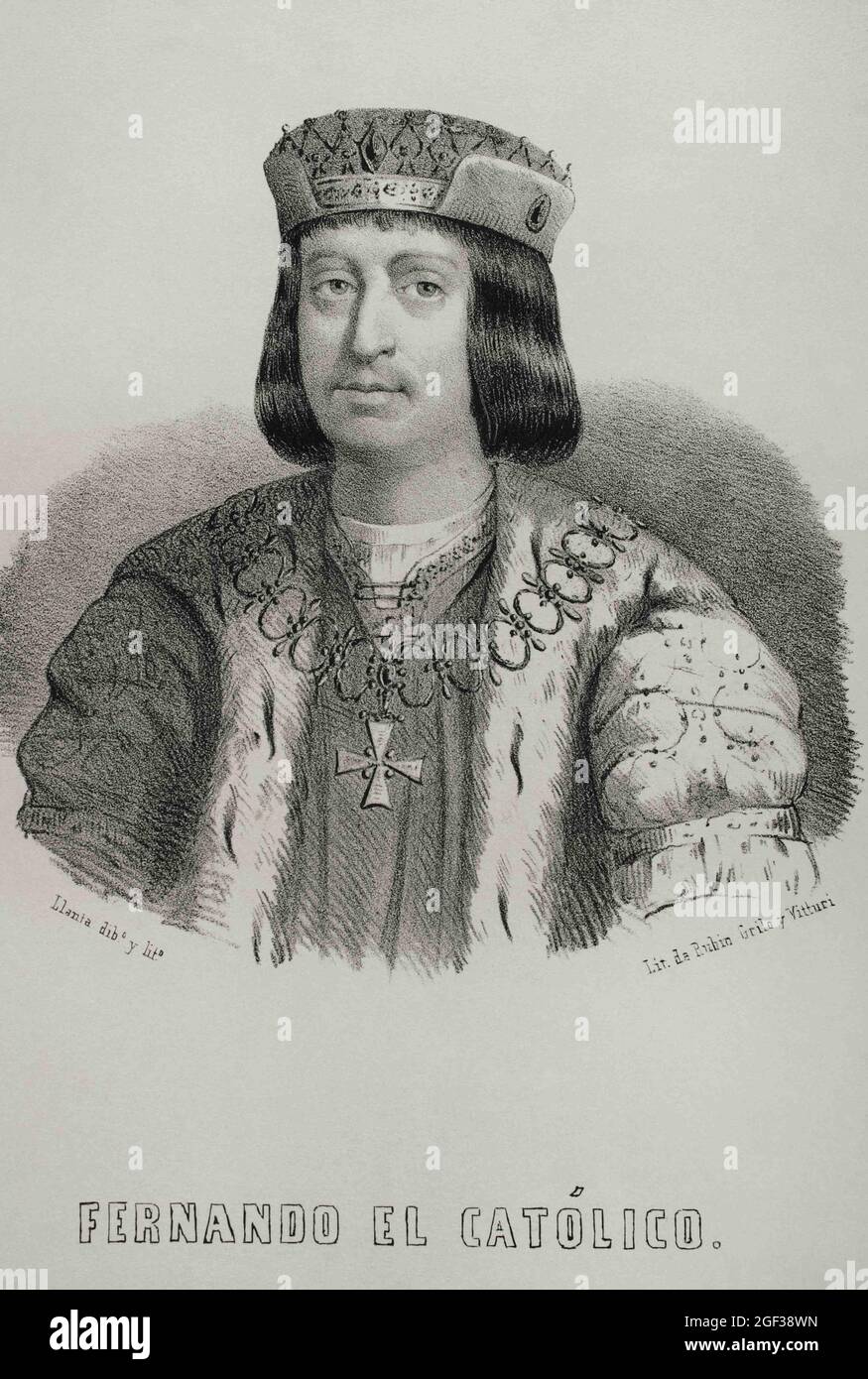 Ferdinand II called The Catholic (1452-1516). King of Aragon and ...