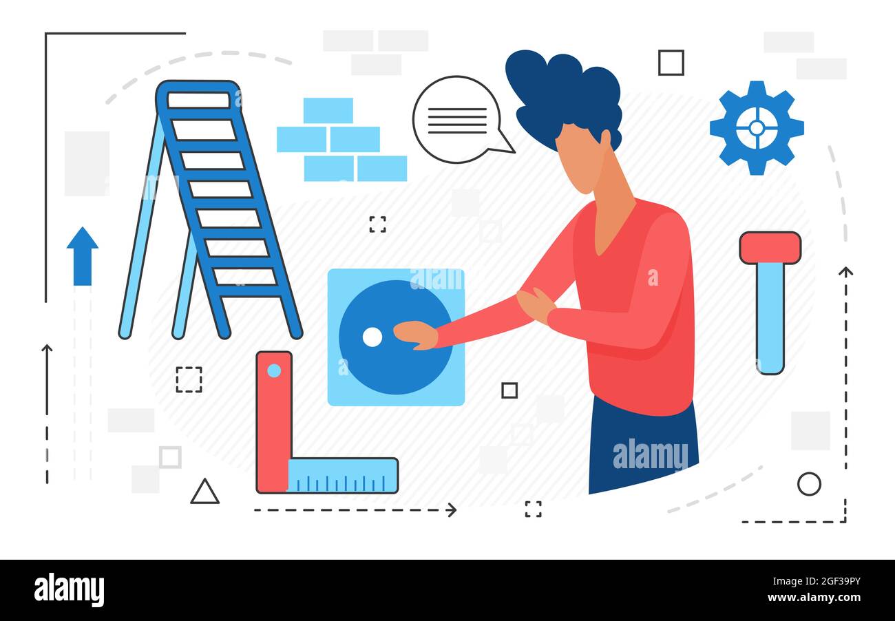 House repair service abstract concept vector illustration. Cartoon ...