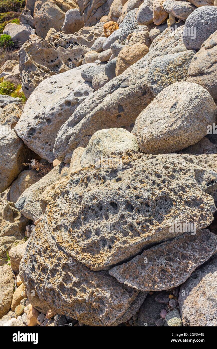 Strange boulders and rock formations on the coast of Kos Island in ...