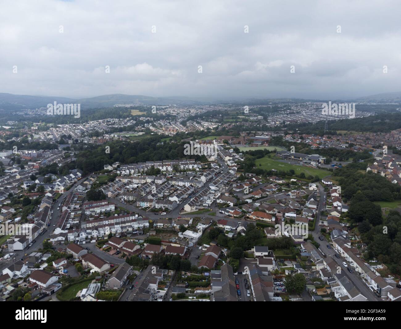 Merthyr Tydfil, South Wales, UK. 23 August 2021. UK weather: A foggy ...
