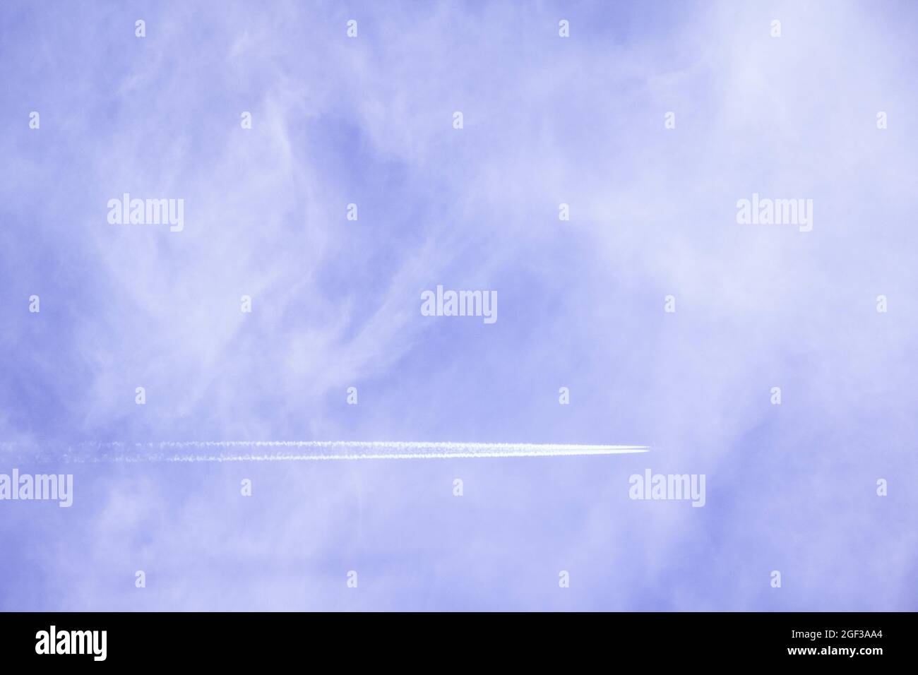 Low angle shot of an airplane flying in the sky of Moscow and its ...