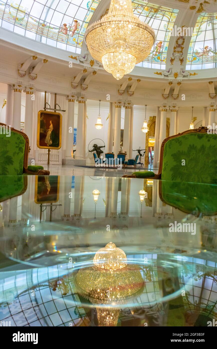 Nice, France, Luxury Hotel Negresco, inside Royal Salon, Detail Table ...