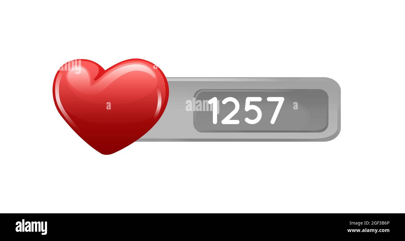 Heart emoji with numbers 4k Stock Photo - Alamy