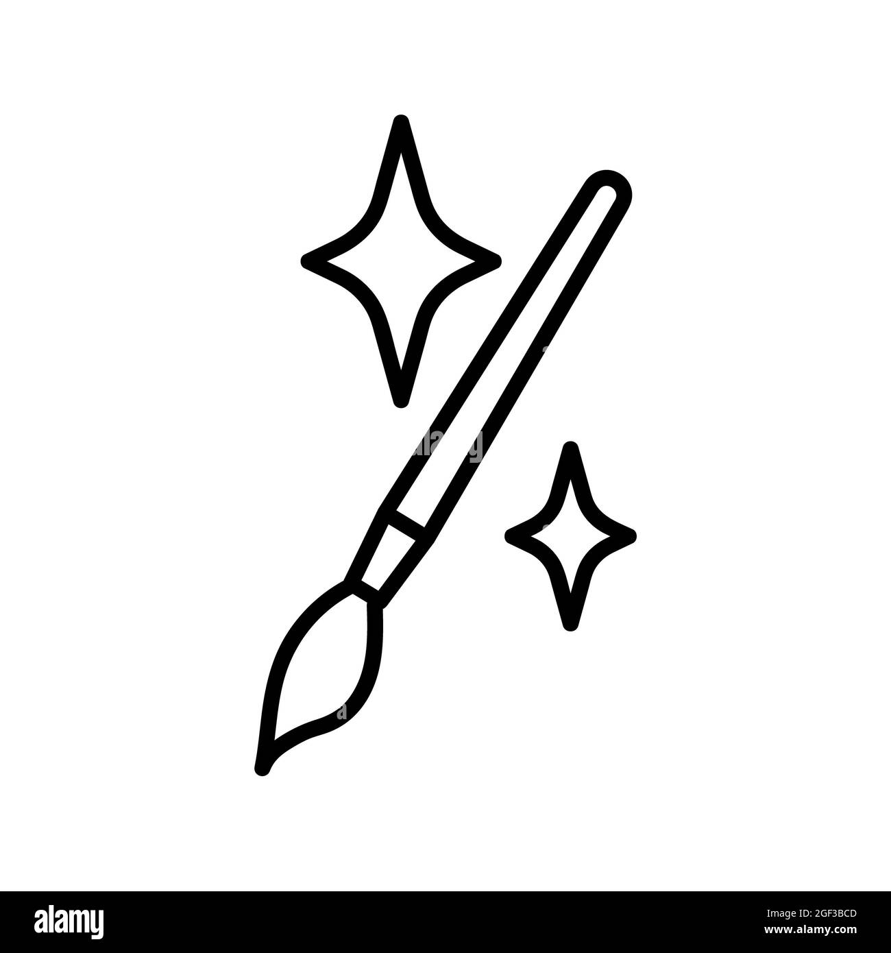 Artist icon. Flat pictogram for web. Line stroke. Simple art symbol ...