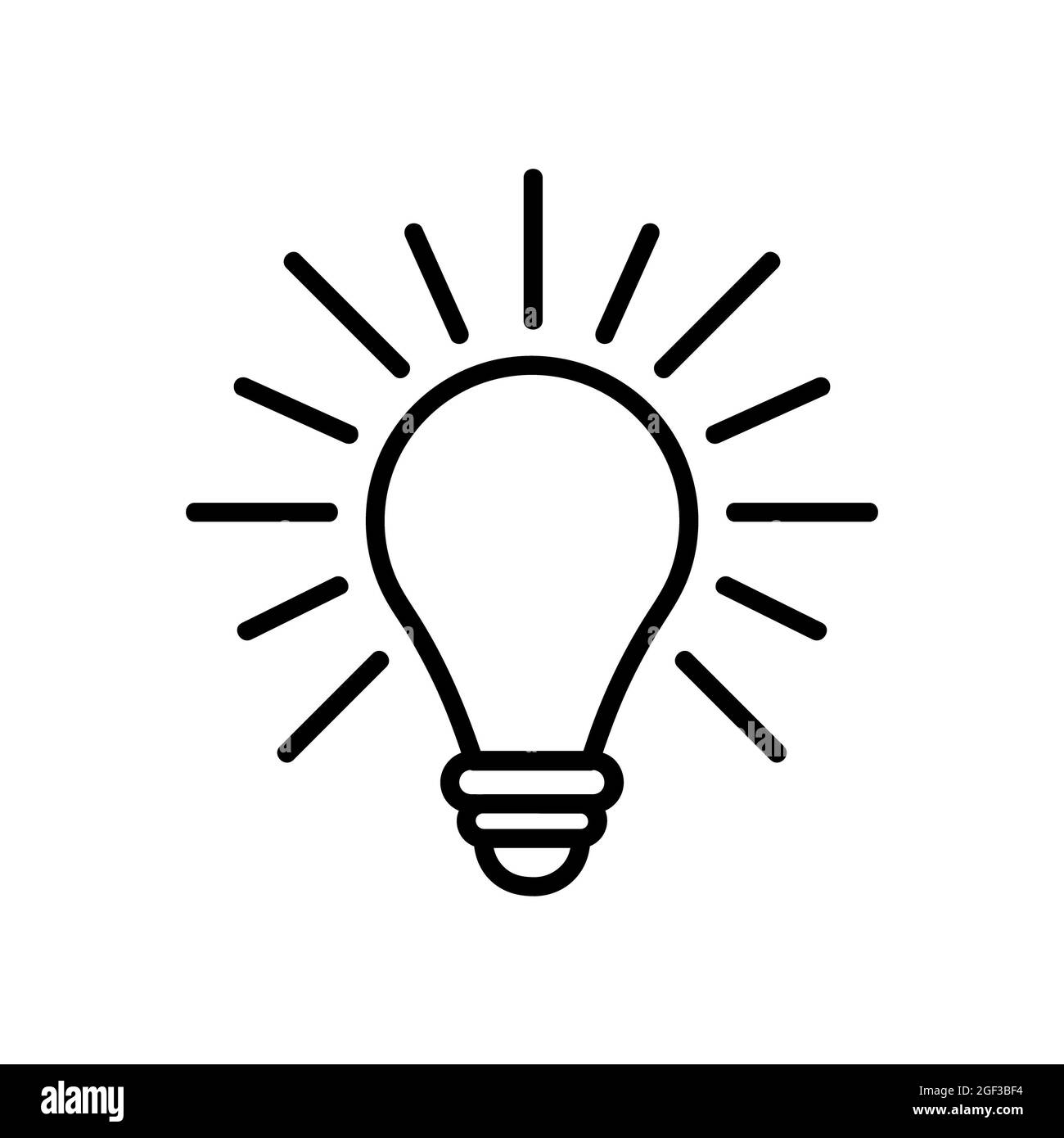 Creativity icon. Flat idea pictogram for web. Line stroke. Simple brain ...