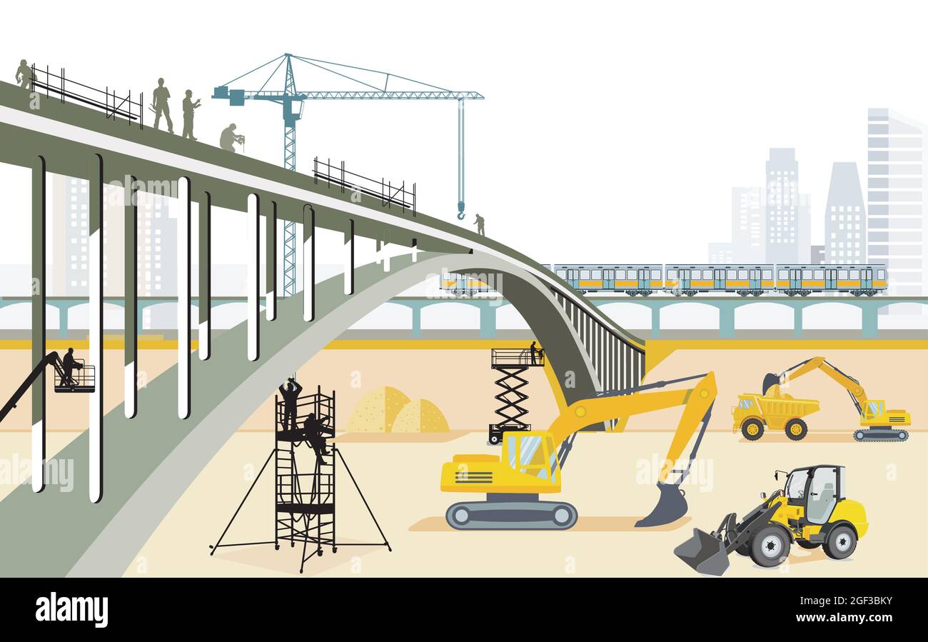 Bridge construction vector vectors hi-res stock photography and images ...