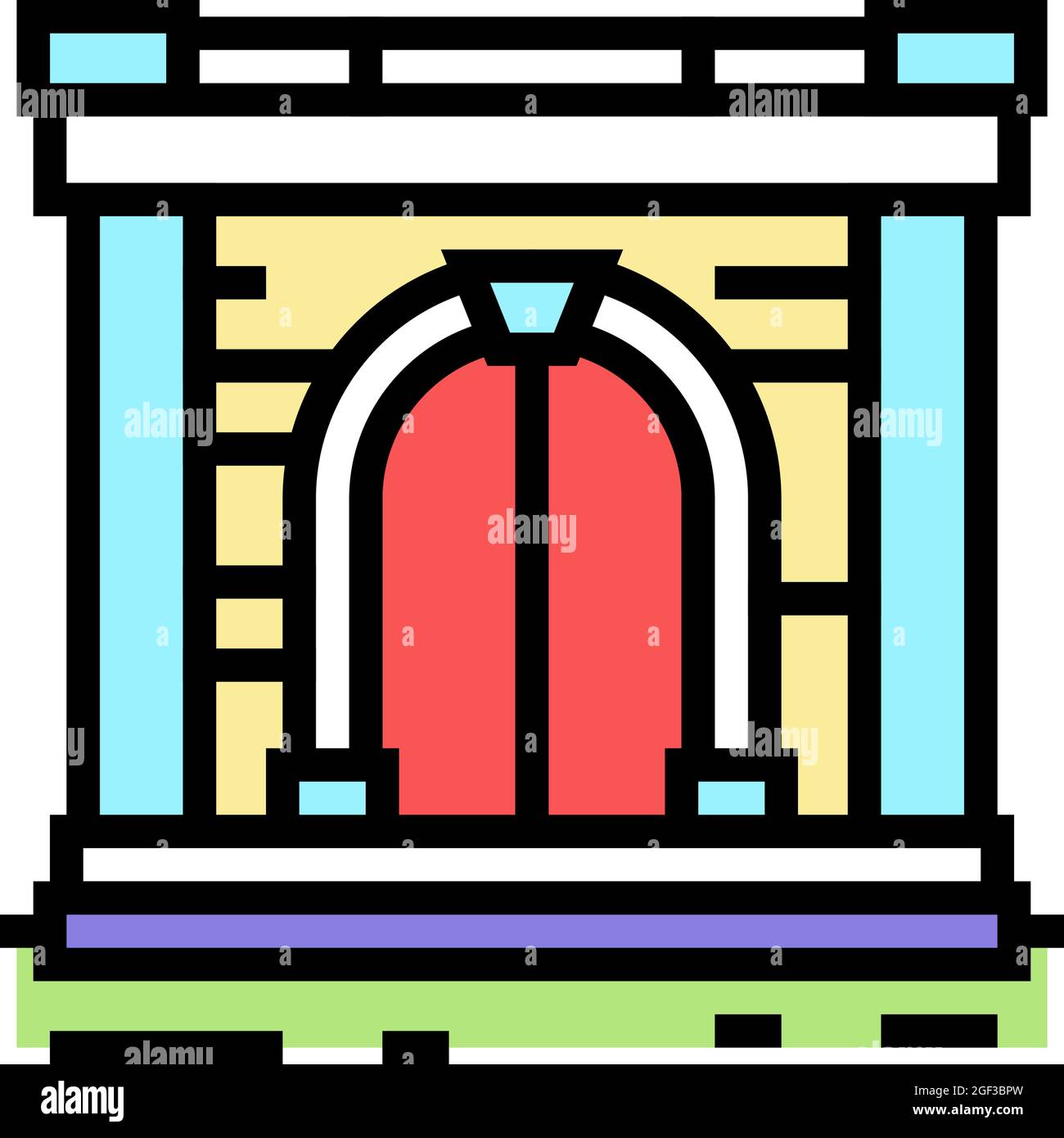 ancient gate color icon vector illustration Stock Vector Image & Art ...
