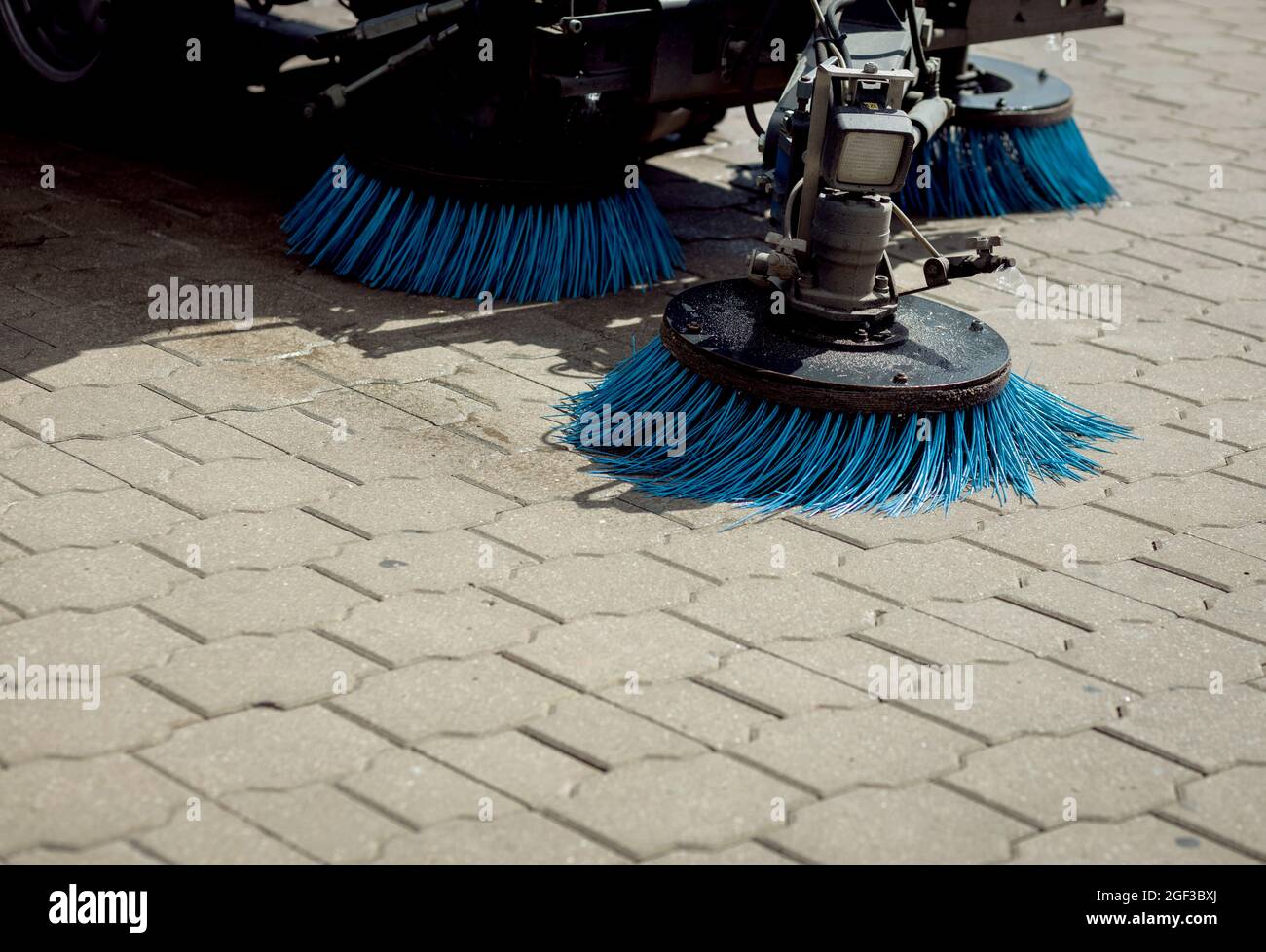 Sweeper machine cleaning. Concept clean streets from debris Stock Photo ...