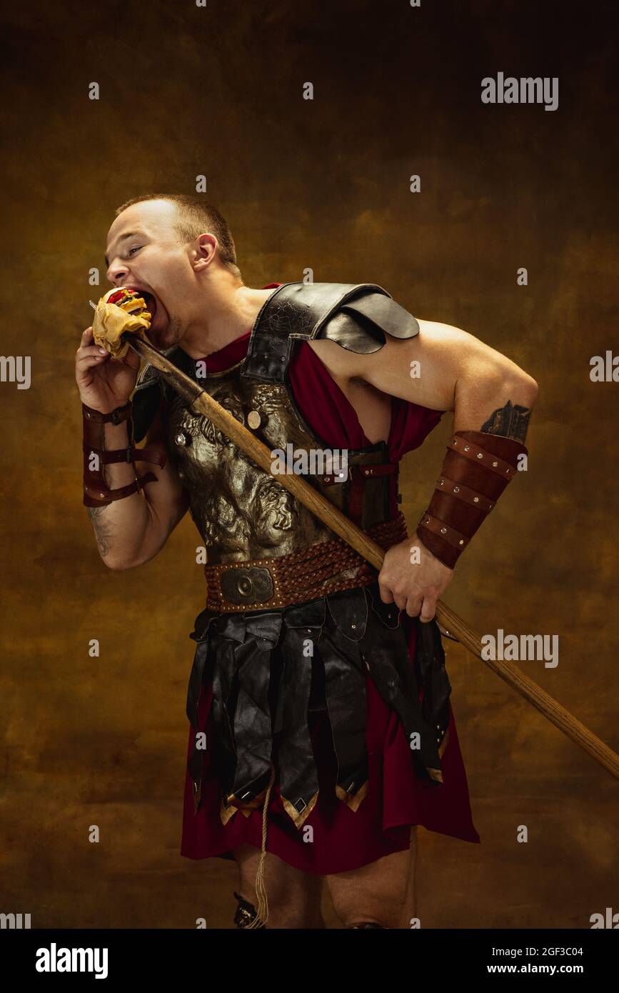 Funny eating vintage burger hi-res stock photography and images - Alamy