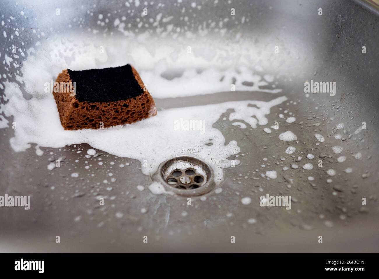 Cleaning kitchen sink. How to clean the stainless steel sink with ...