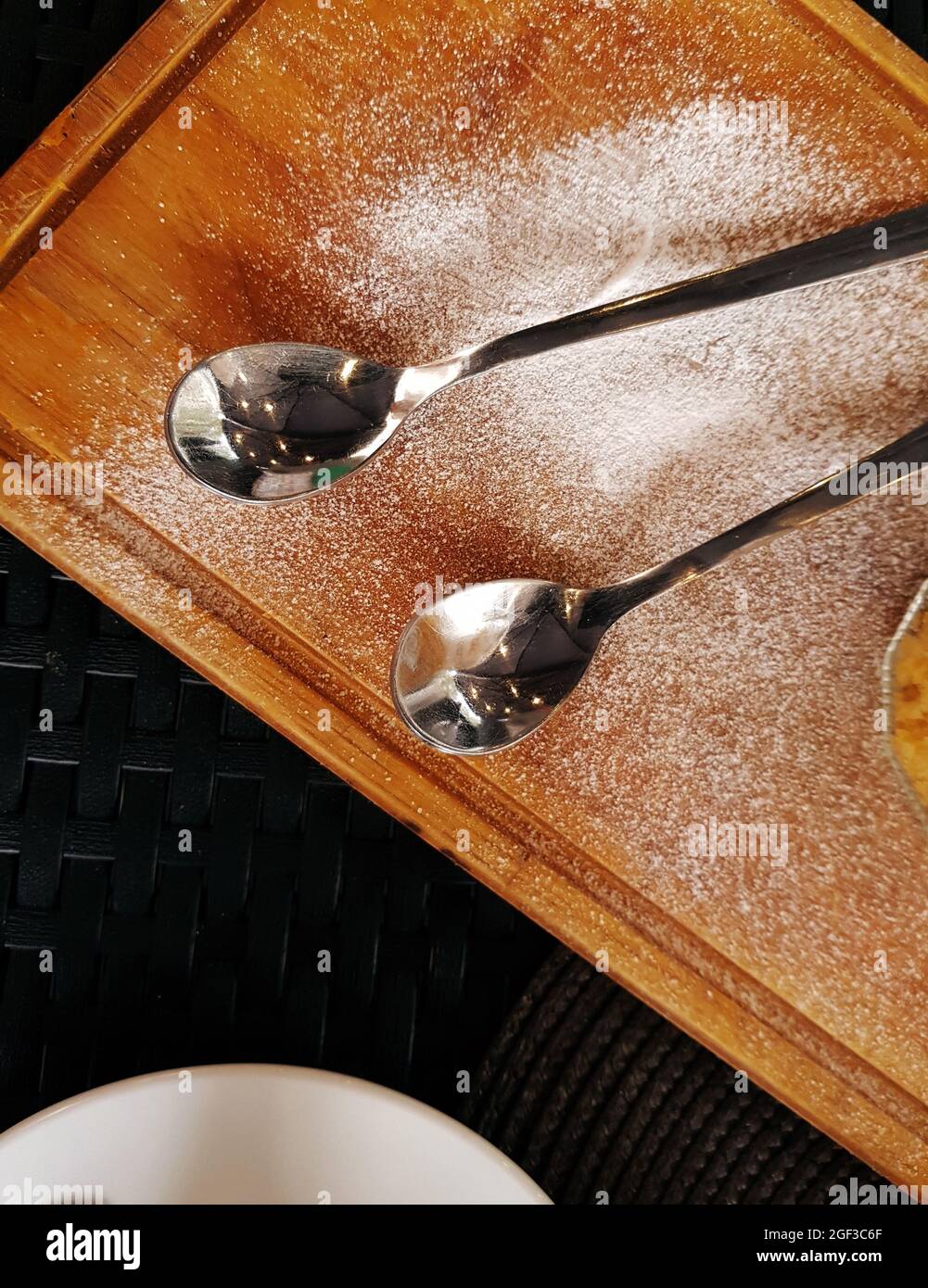 Spoons on table hi-res stock photography and images - Alamy