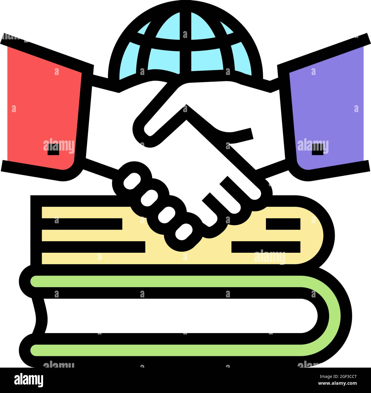 diplomatic history color icon vector illustration Stock Vector Image ...