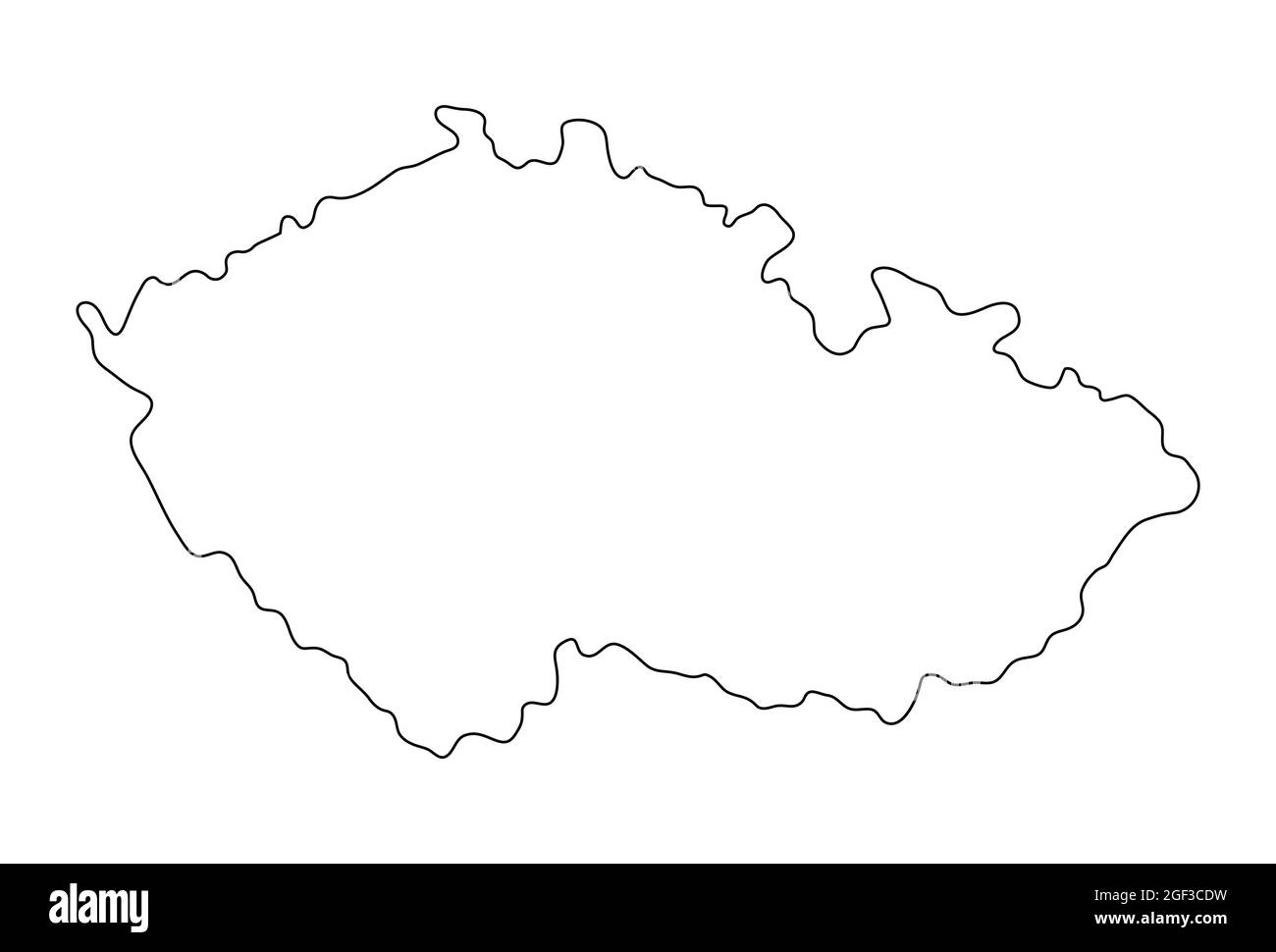 Czech Republic Outline flag map. Vector illustration of national symbol ...