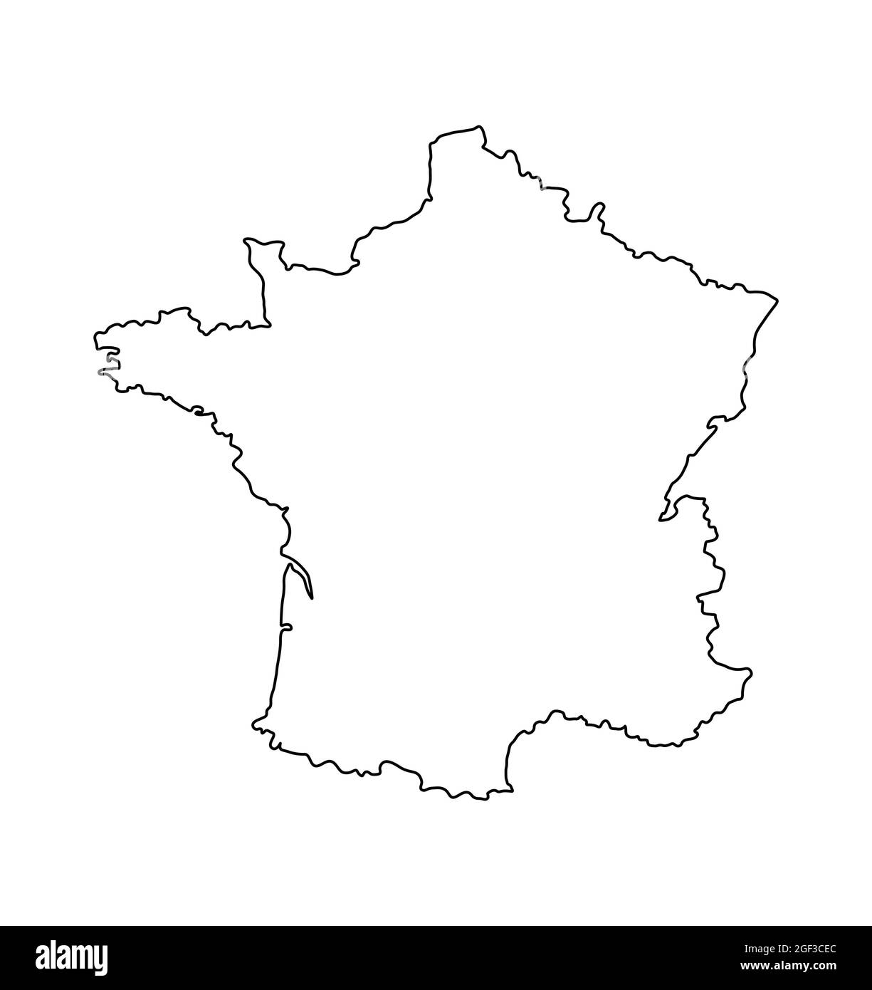 France Outline flag map. Vector illustration of national symbol ...