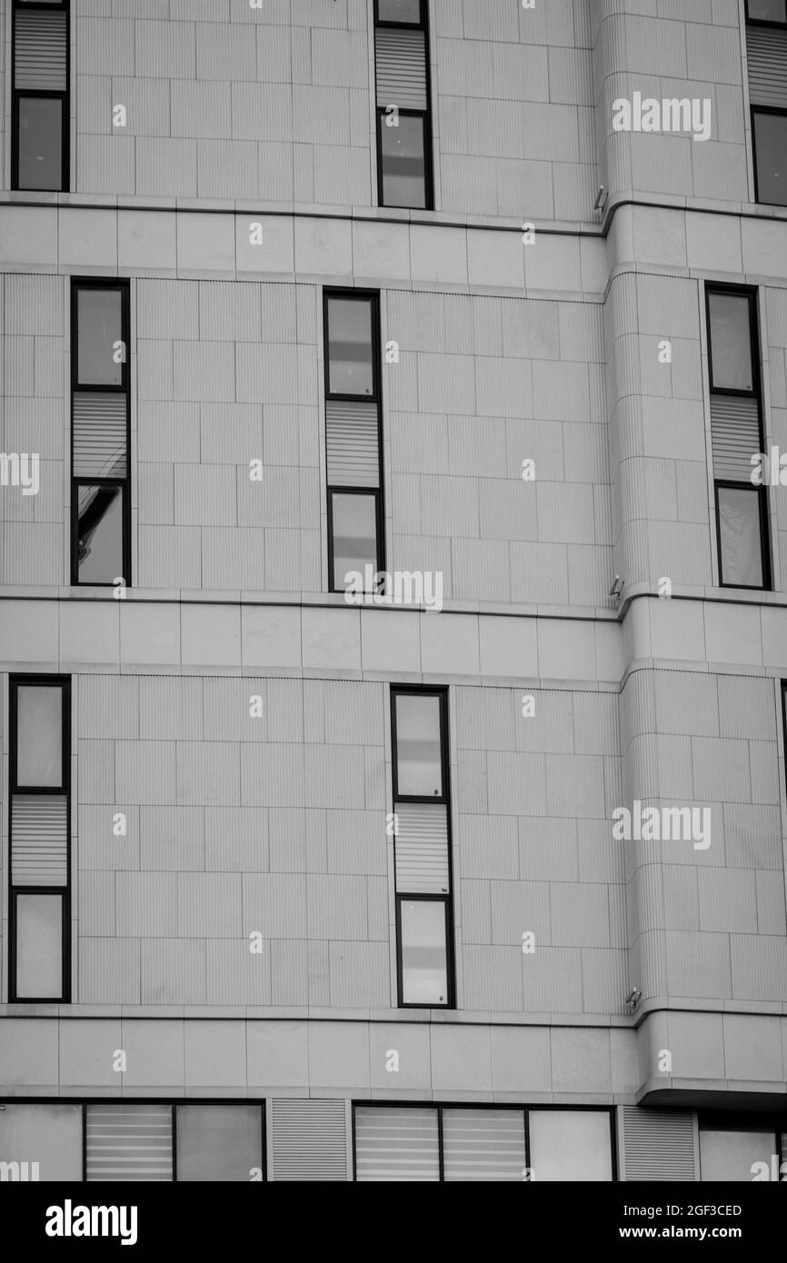 Contemporary facade glass high office building skyscraper tall window ...