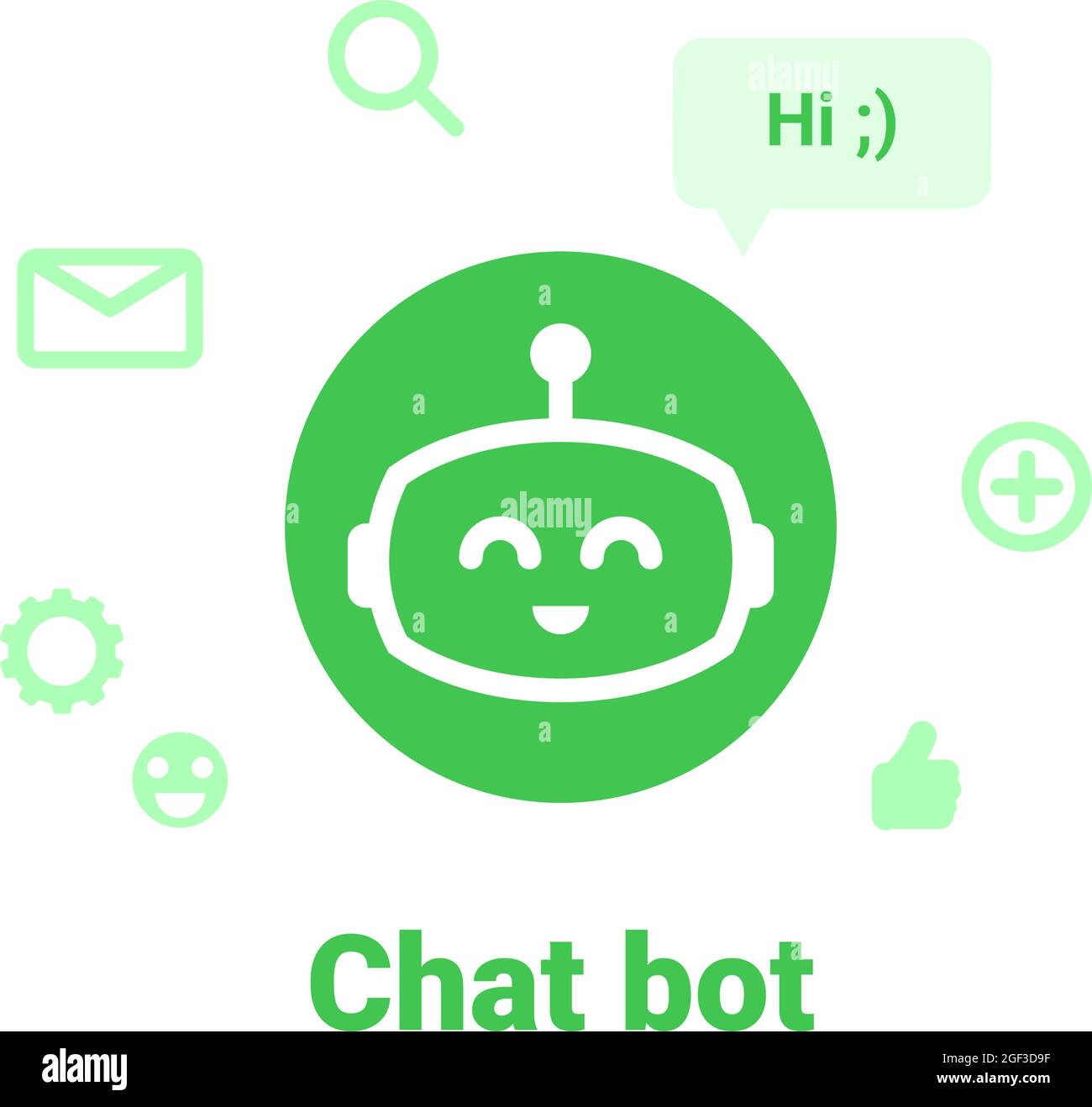 Chat bot logo design concept. UI UX element for web design. Flat vector ...
