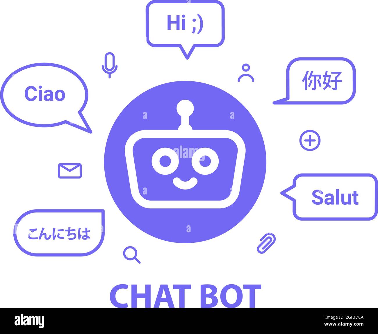 Chat bot logo design concept. UI UX element for web design. Flat vector ...
