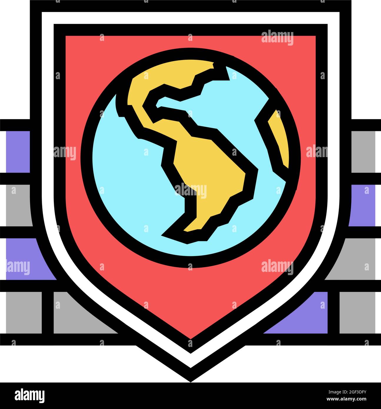 safety, security and well being social problem color icon vector ...