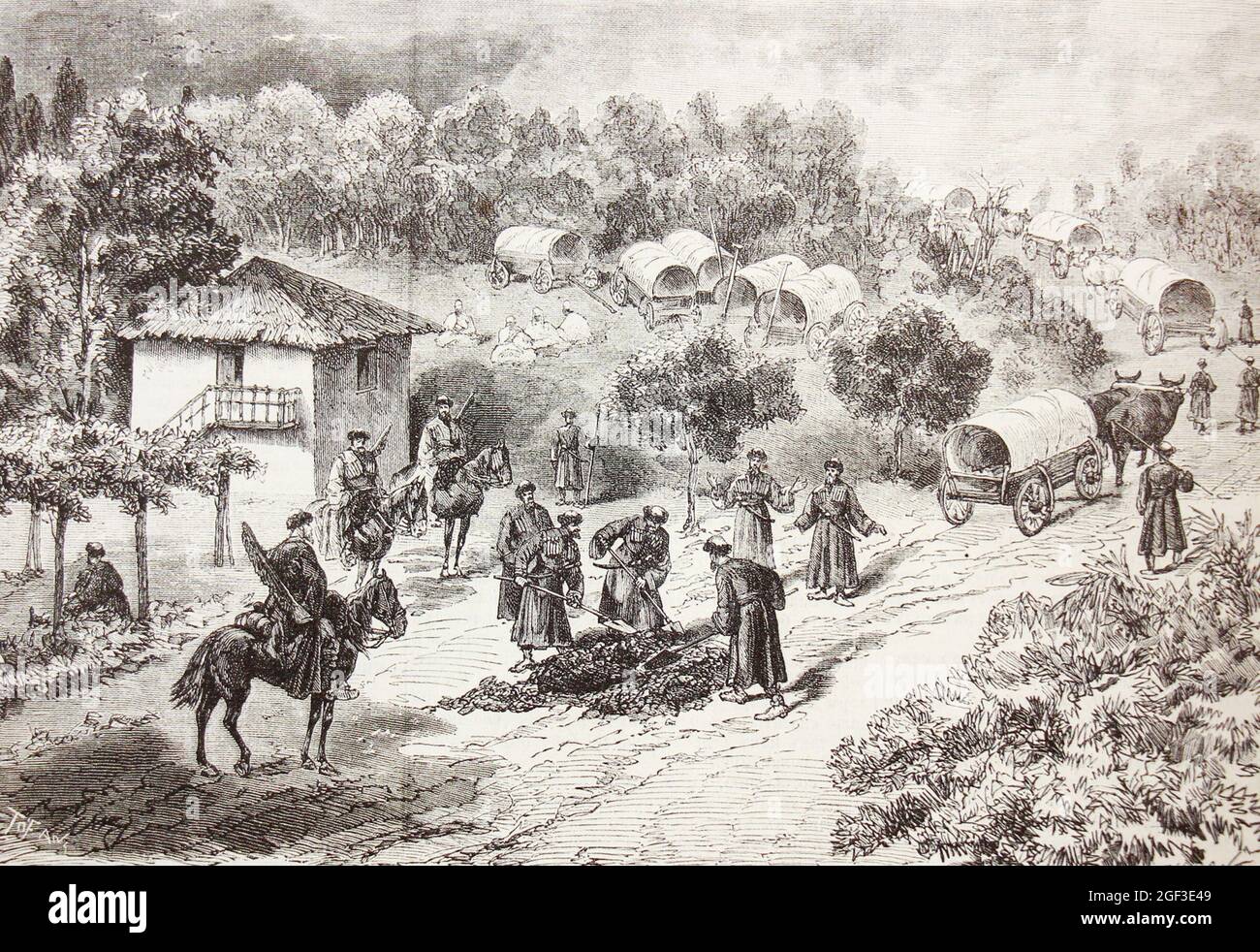 The funeral of the Circassians during the emigration of the Circassians ...