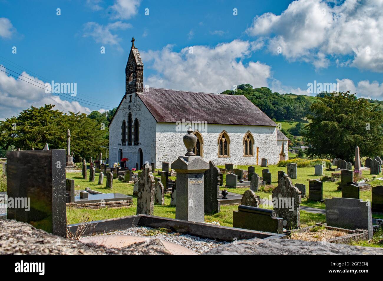 St Michael and All Saints Church, Talley, Wales Stock Photo - Alamy