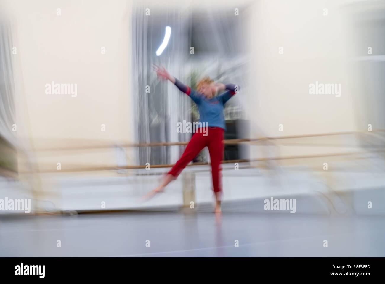 dancer in flow moving Stock Photo - Alamy