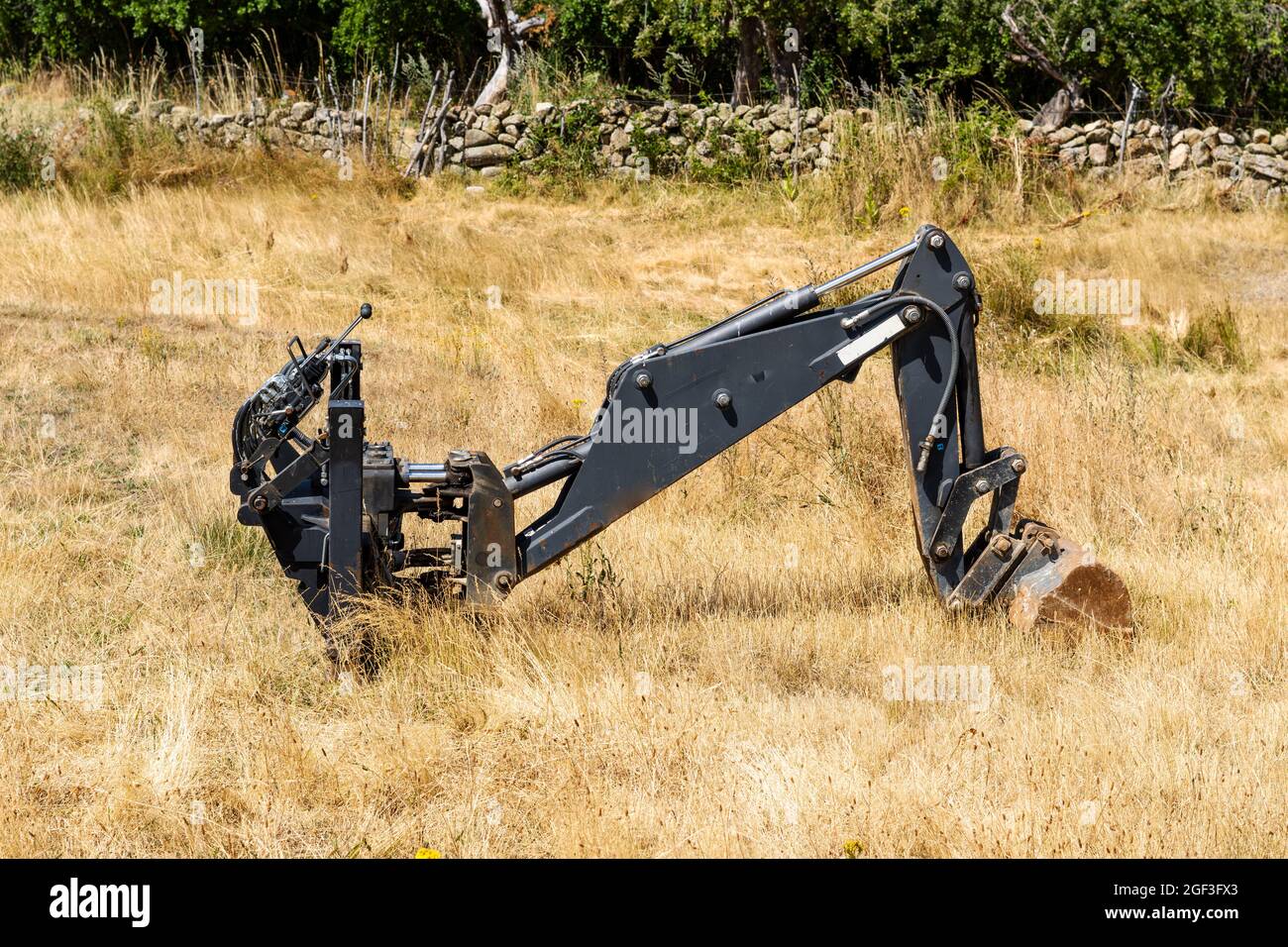 Closeup backhoe in rural hi-res stock photography and images - Alamy