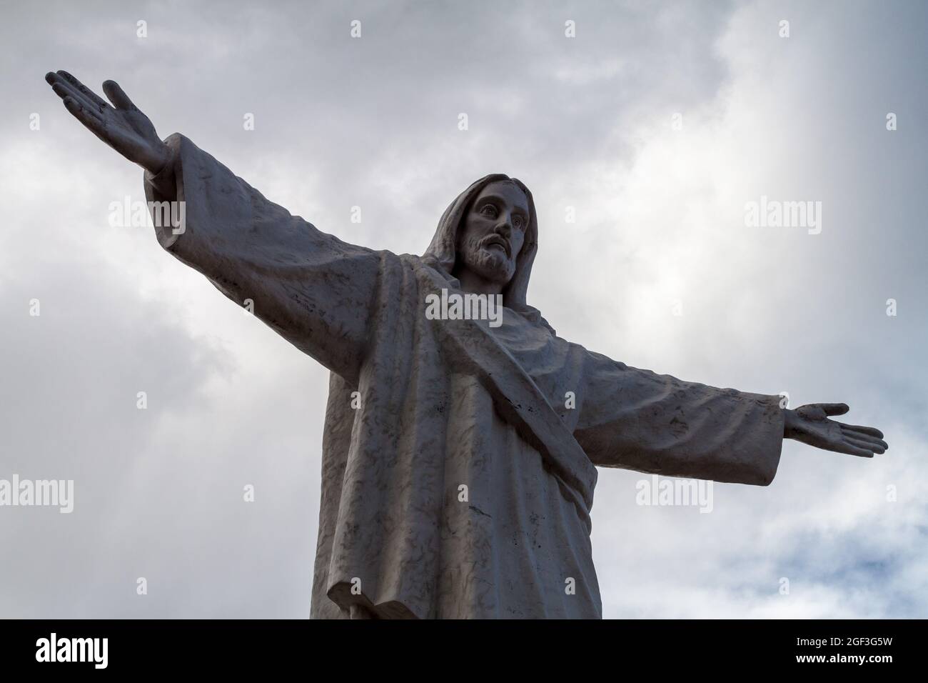 Statue of Jesus Christ on the mountain in Cuzco, Peru Stock Photo - Alamy