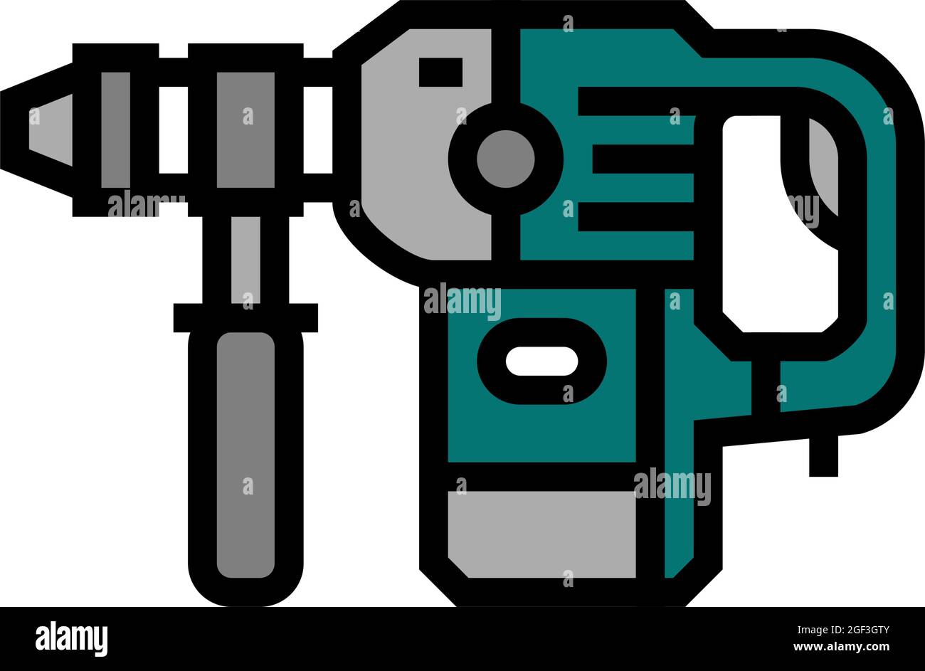 rotary hammer tool color icon vector illustration Stock Vector Image ...