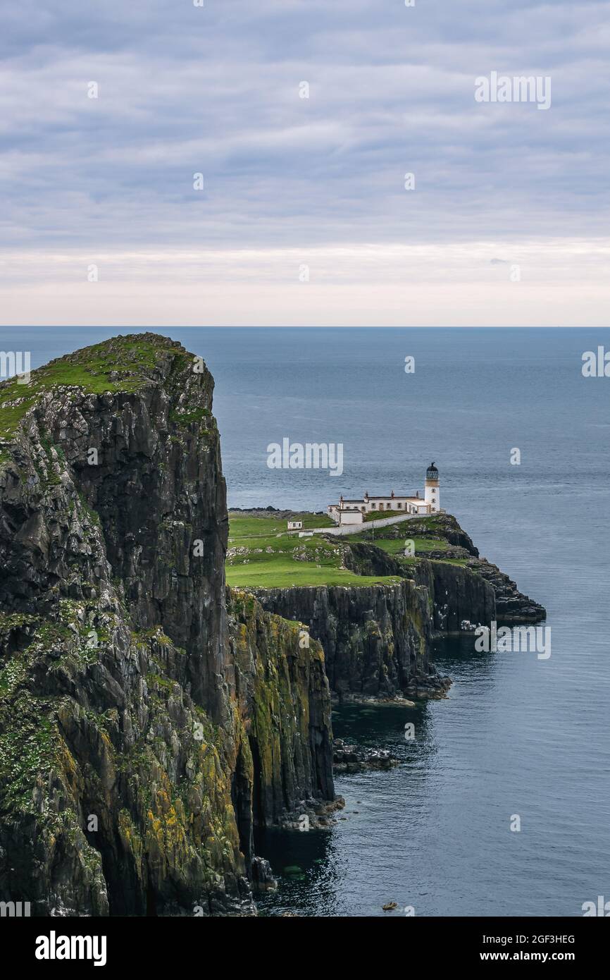 Neist Point Lighthouse on a summer evening Stock Photo - Alamy
