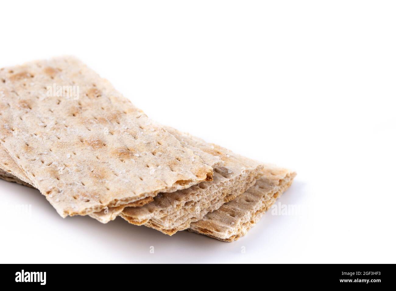 Traditional matzah bread isolated on white background Stock Photo - Alamy