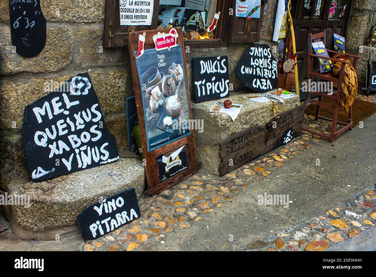 San Martin de Trevejo, Spain. Examples of a fala language, a Western ...