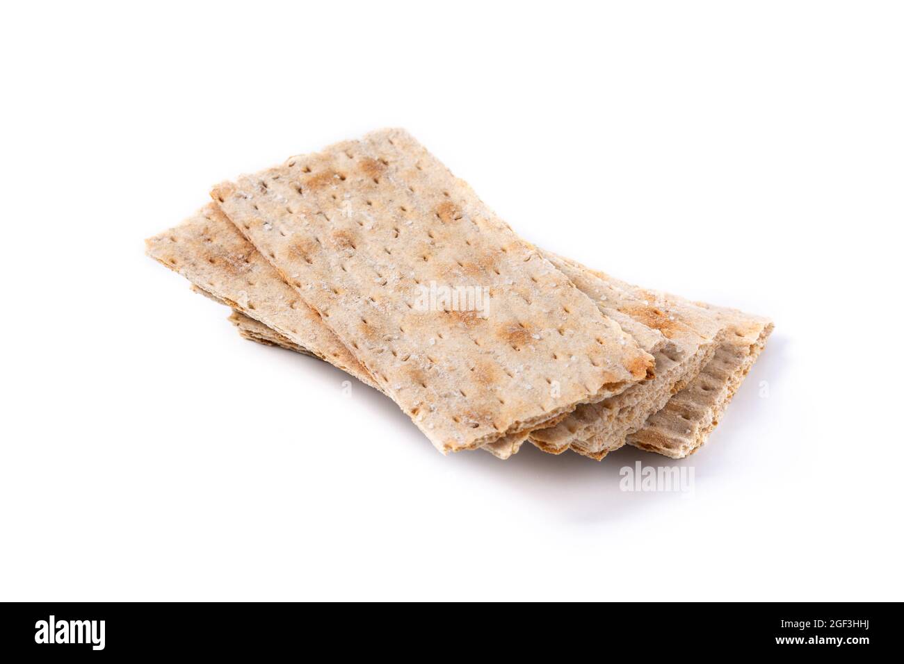 Traditional matzah bread isolated on white background Stock Photo - Alamy