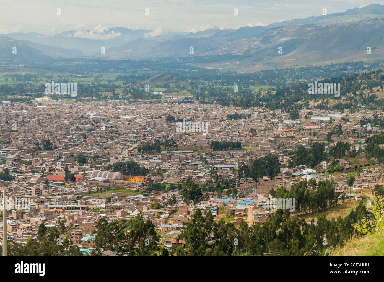 Aerial view of Cajamarca, Peru Stock Photo - Alamy