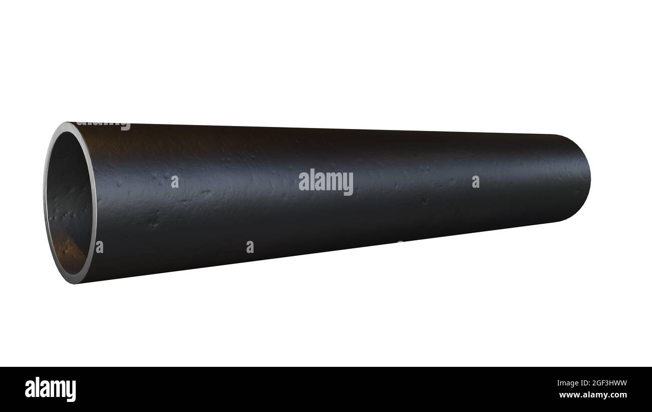 Round tube rolled metal, isolated cg industrial 3D illustration Stock ...