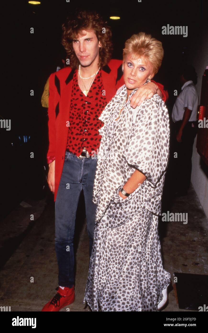 LOS ANGELES, CA - JUNE 16: Britt Ekland and Slim Jim Phantom attend ...