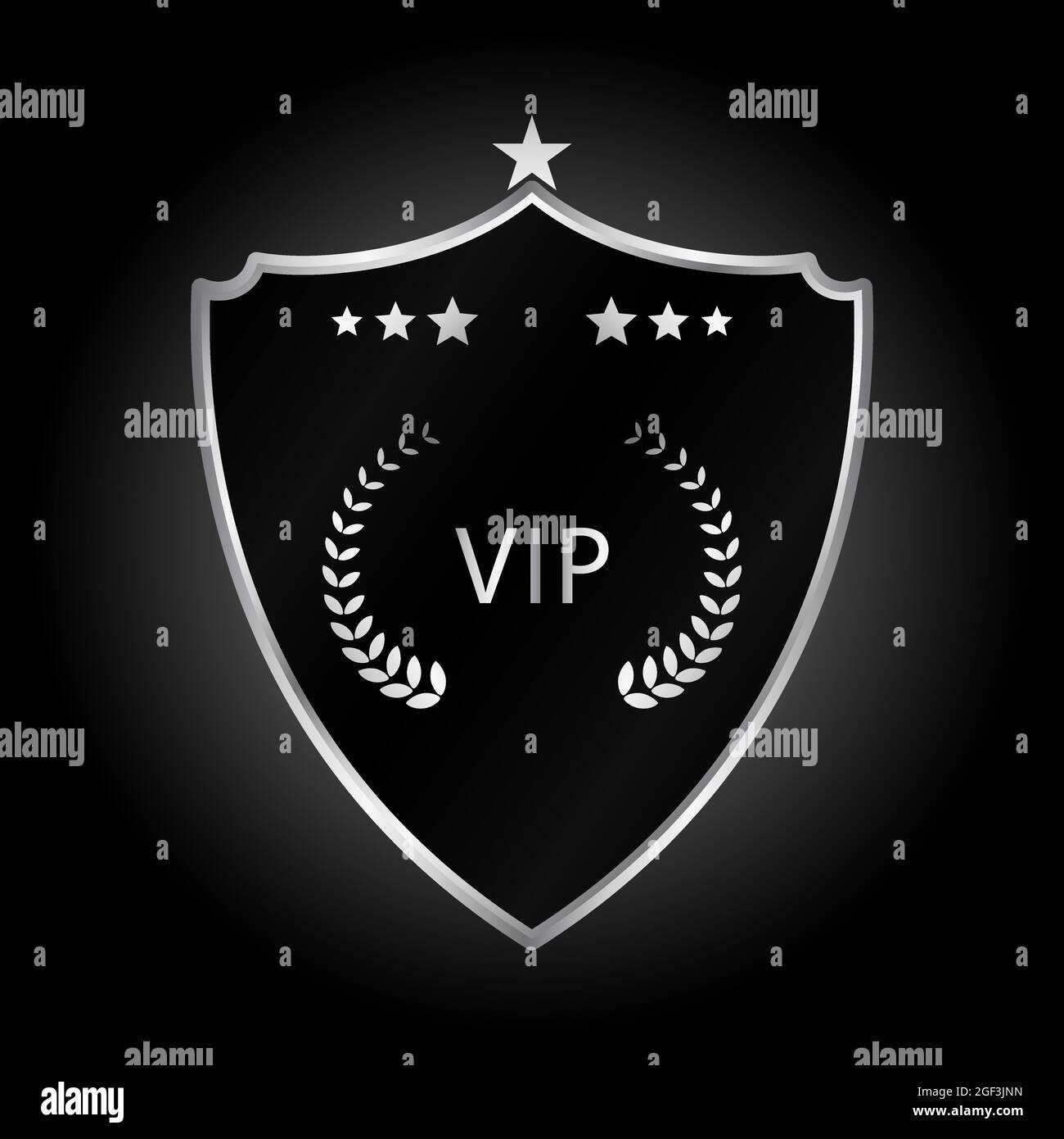 Silver VIP Design in Luxury Black Background Isolated Vector Stock ...