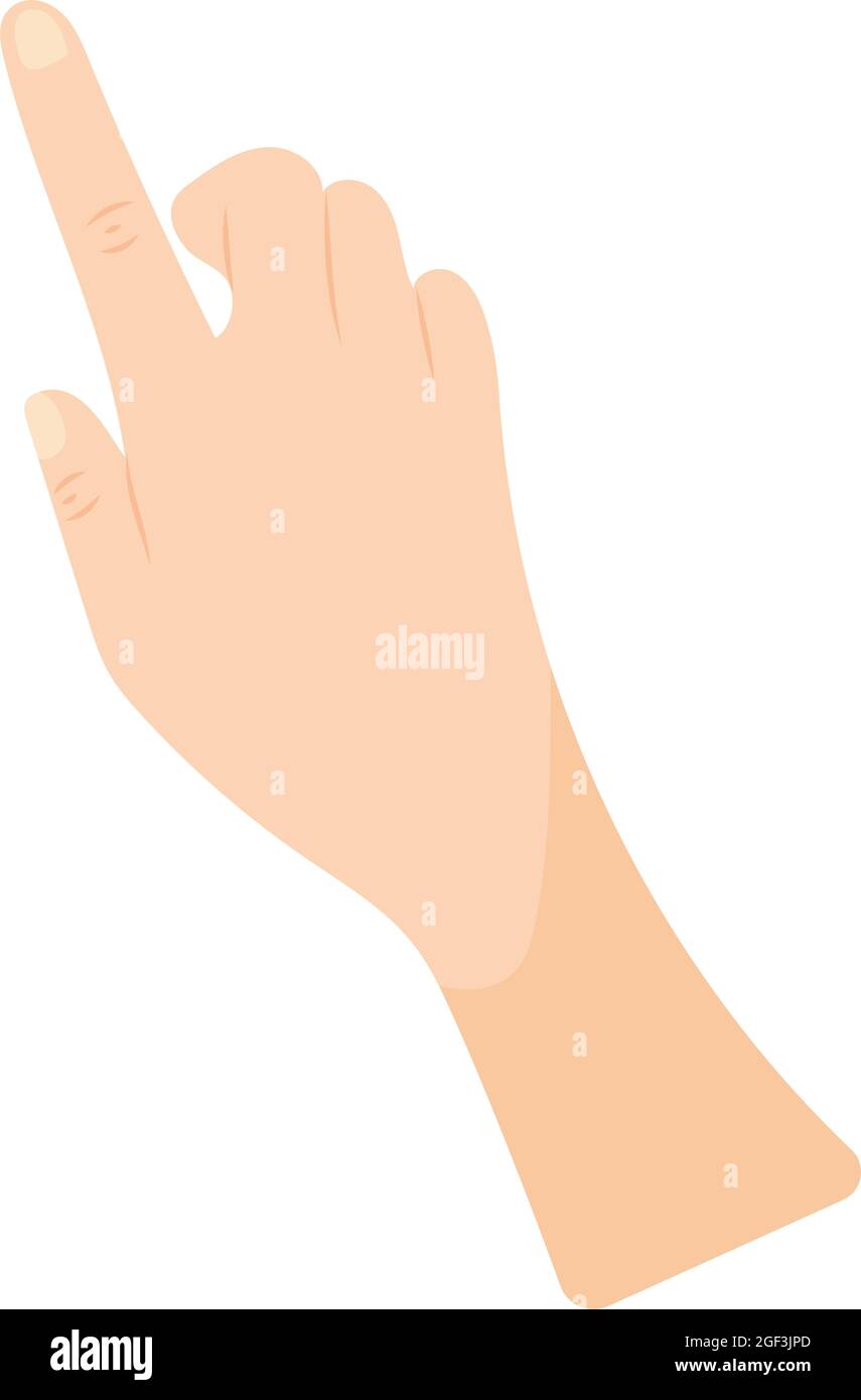 hand pointing icon on white background Stock Vector Image & Art - Alamy