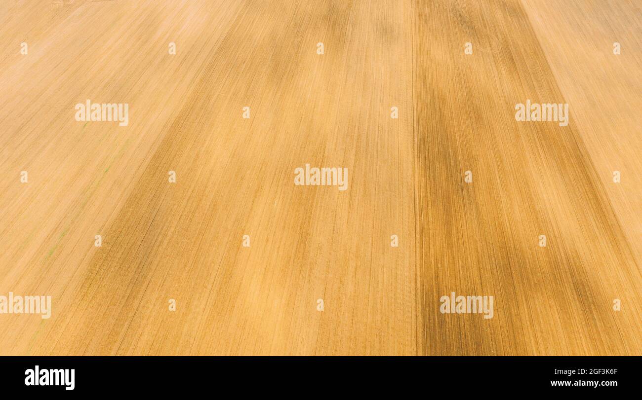 Empty Rural Field Landscape. Agricultural Spring Field. Aerial View ...