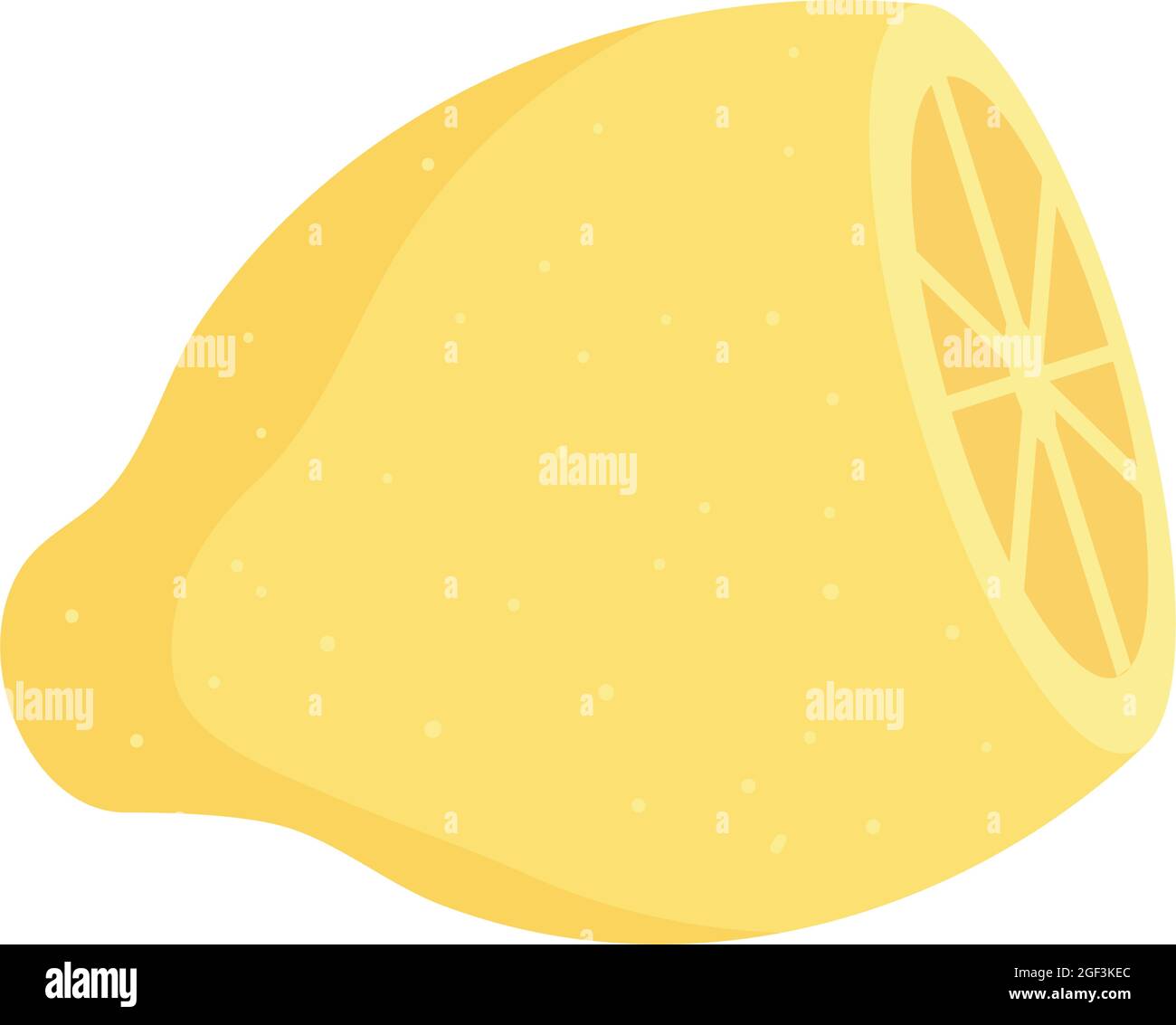 lemon cut icon on white background Stock Vector Image & Art - Alamy