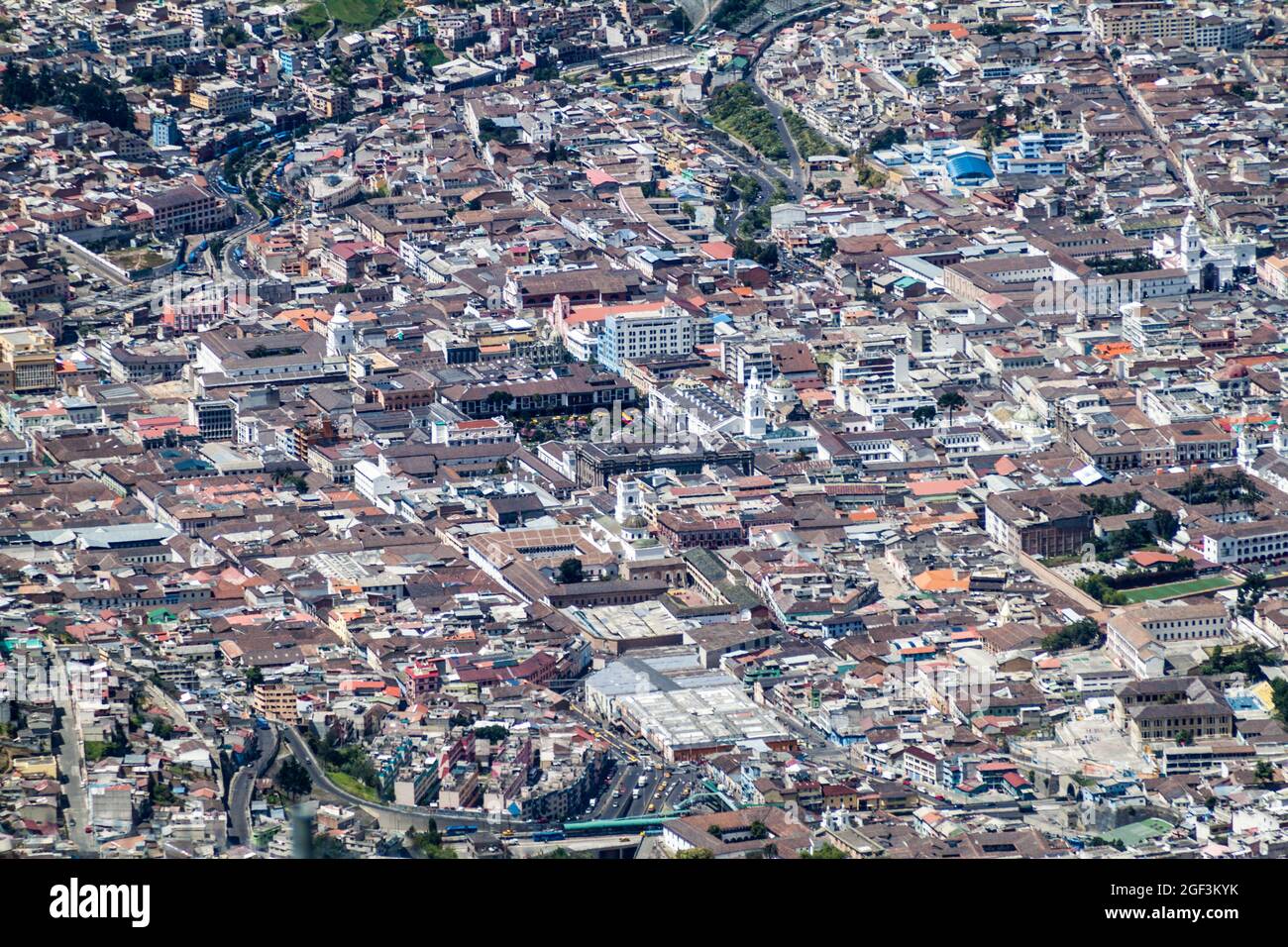 Aerial view of Quito, capital of Ecuador Stock Photo - Alamy
