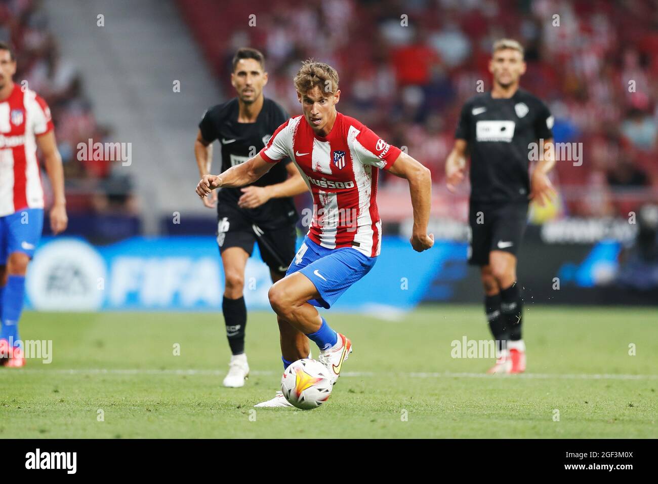 Madrid, Spain. 22nd Aug, 2021. Marcos Llorente (Atletico) Football ...