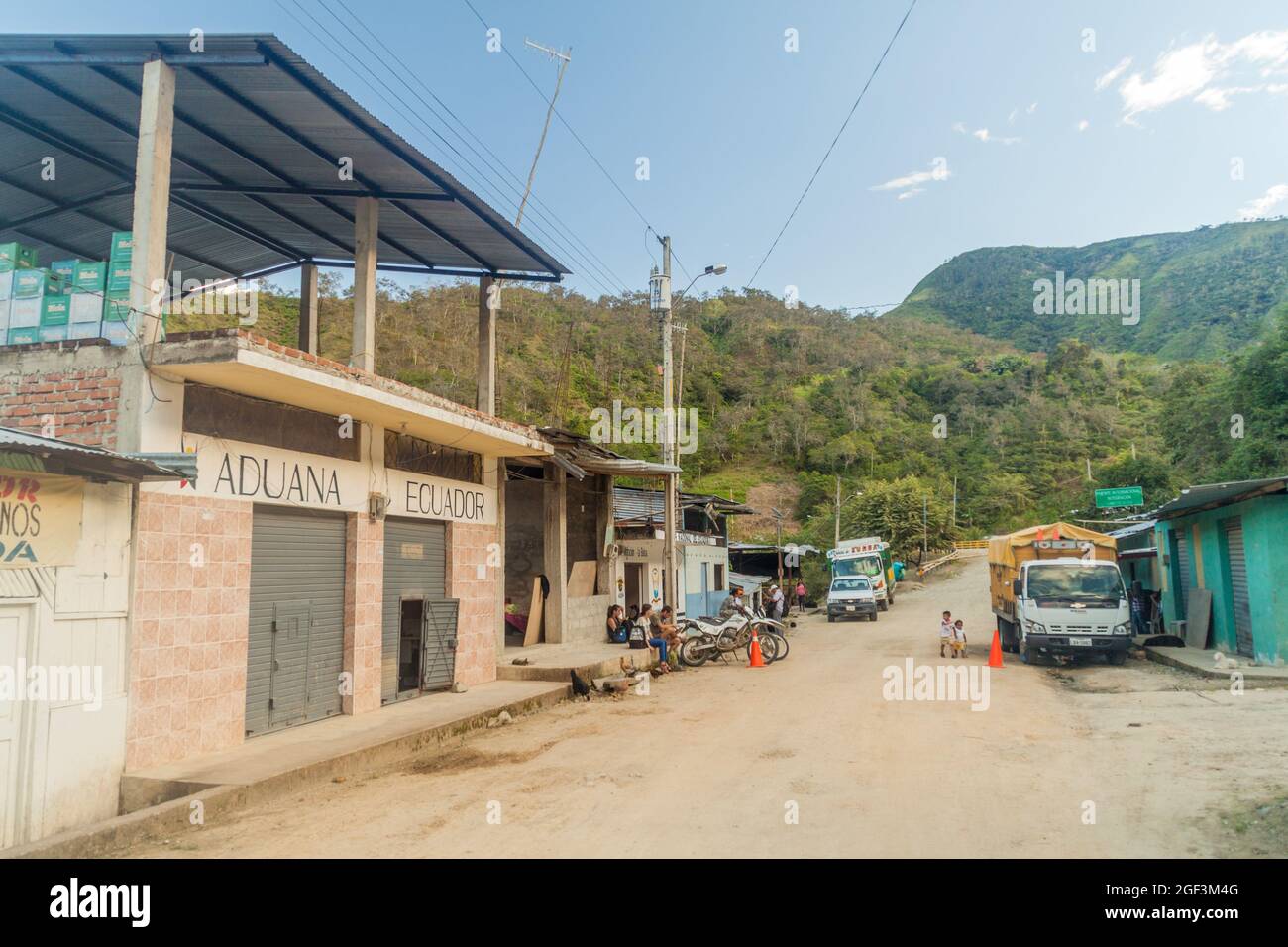 LA BALSA, ECUADOR - JUNE 14, 2015: View of La Balsa village on the ...