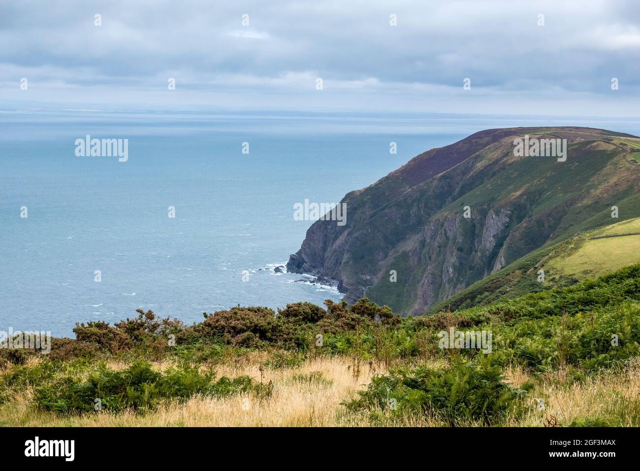 View of the Devon coastline near Combe Martin Stock Photo - Alamy