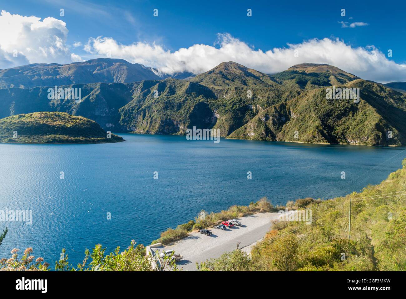 Volcanic crater lake Laguna Cuicocha in Ecuador Stock Photo - Alamy