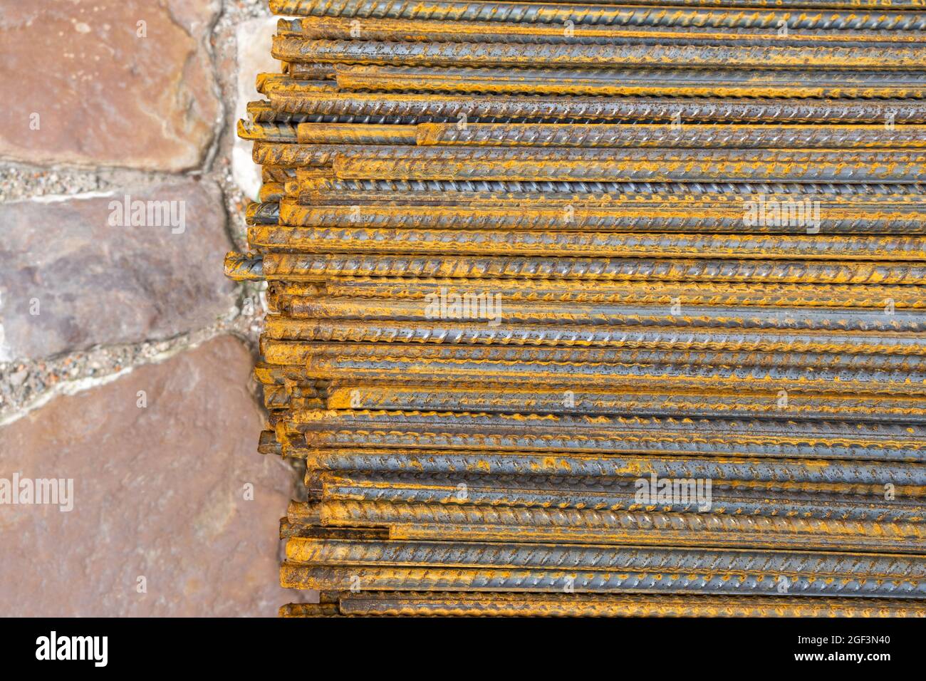 Iron Wire for beton construction background . Building materials mesh ...