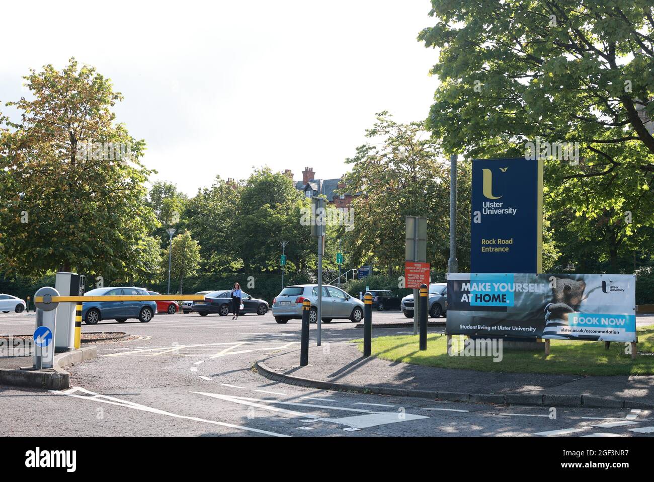 The car park at the Rock Road entrance to the Magee Campus of Ulster ...