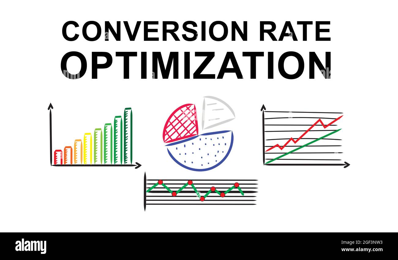 Illustration of a conversion rate optimization concept Stock Photo - Alamy