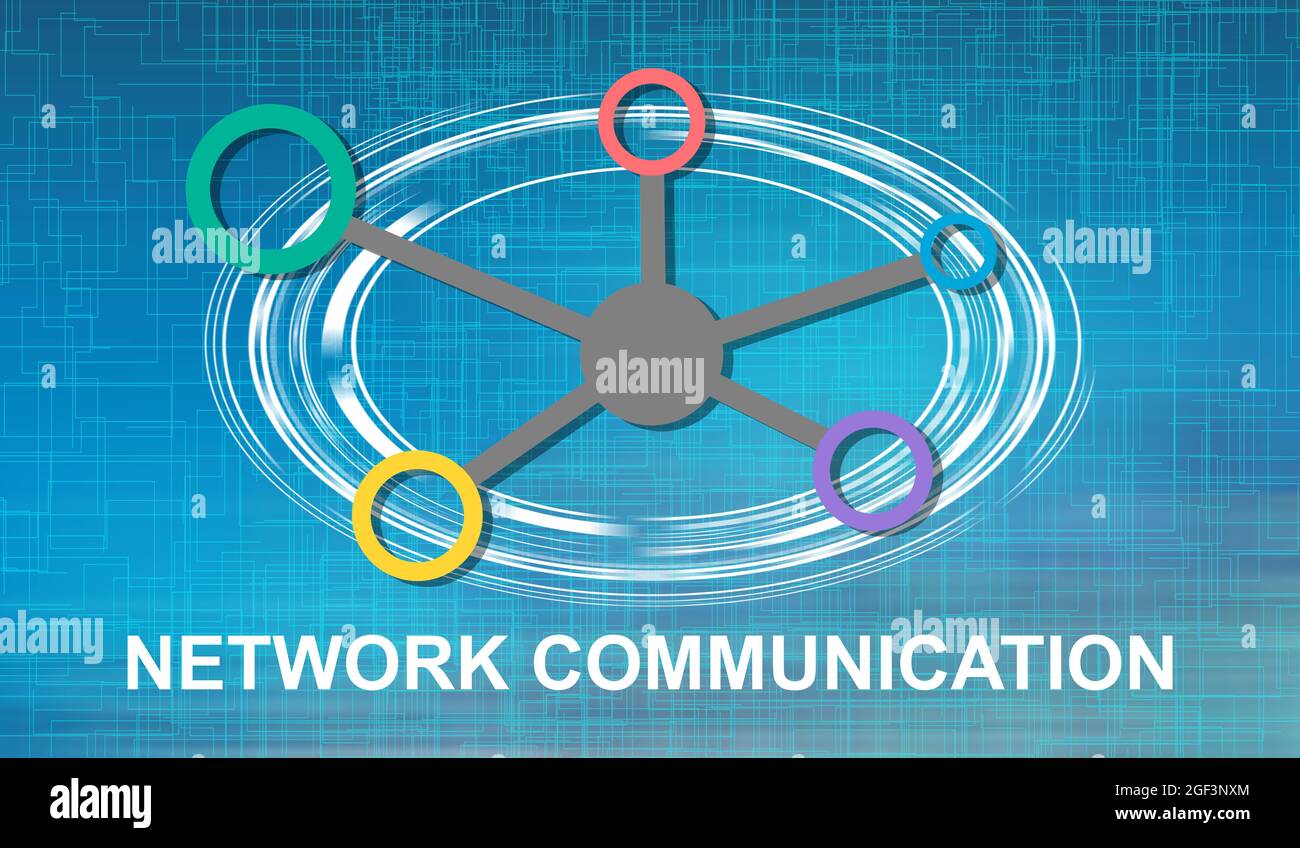 Illustration of a network communication concept Stock Photo - Alamy
