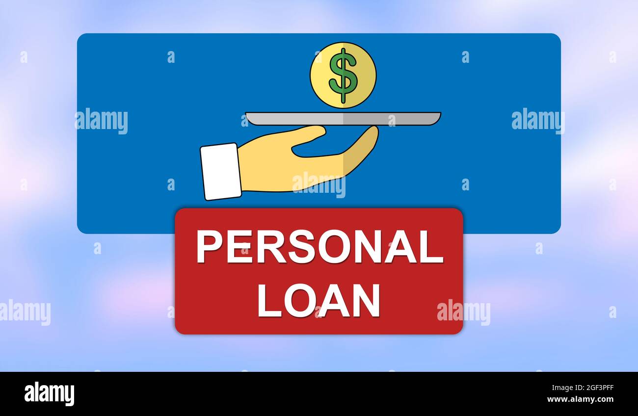 Illustration of a personal loan concept Stock Photo - Alamy
